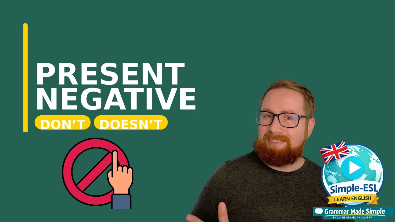 Present Simple Negative in English ❌ Don’t & Doesn’t Made Easy