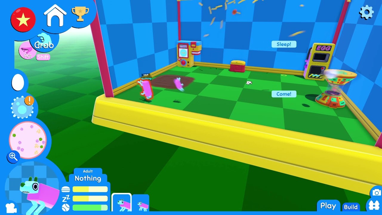 Using the secret cheat menu in Wobbledogs