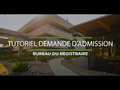 Tutoriel demande d’admission - UQAC
