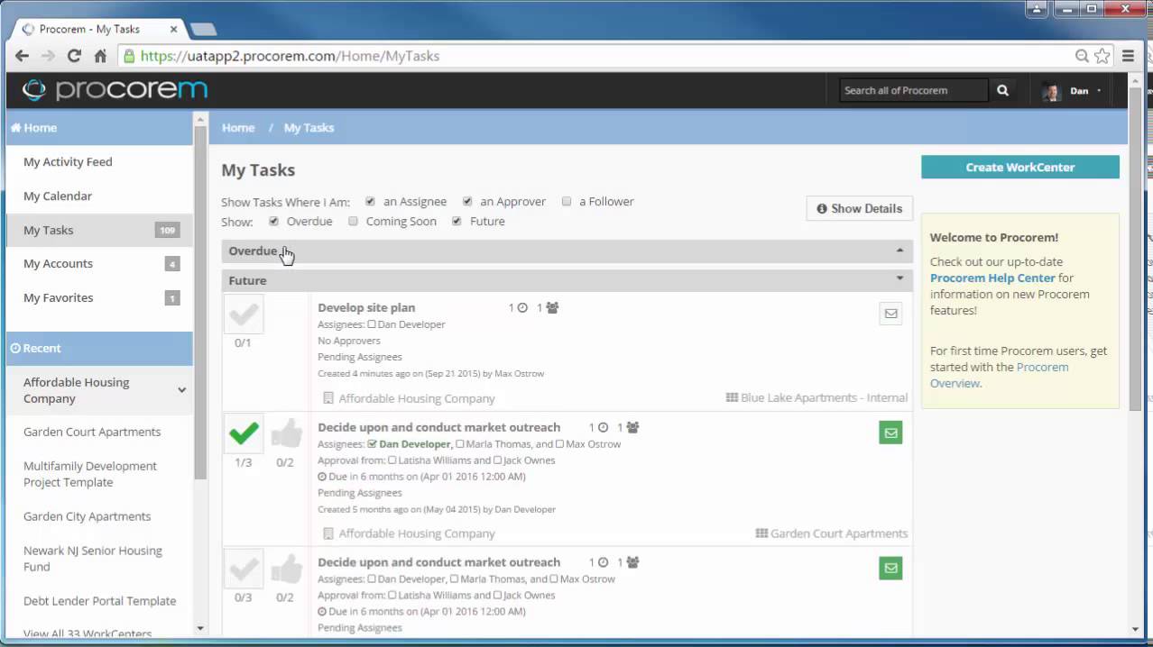 Getting Around Procorem