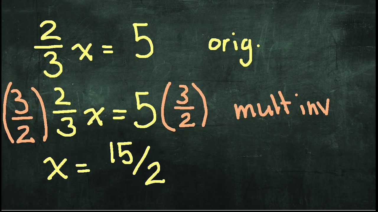 Solving Equations 2: Multiplicative Inverse Property