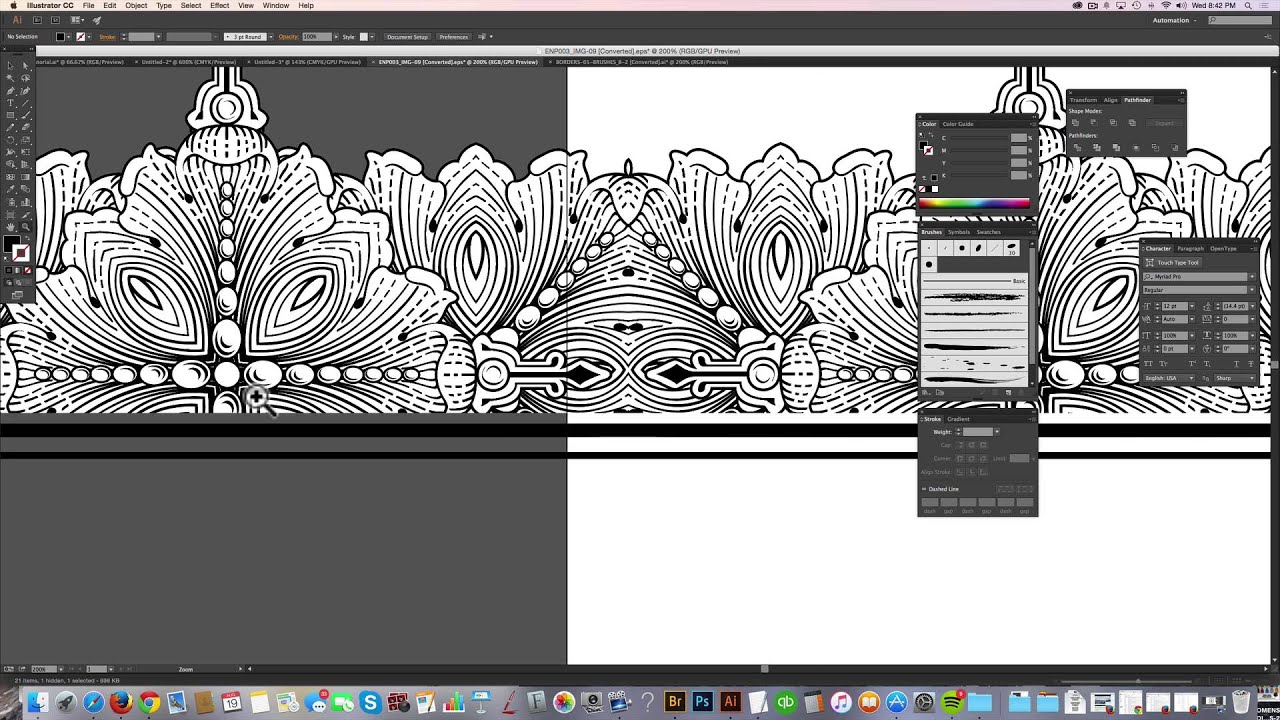 Use Illustrator CC Brushes to Make Vector Frames