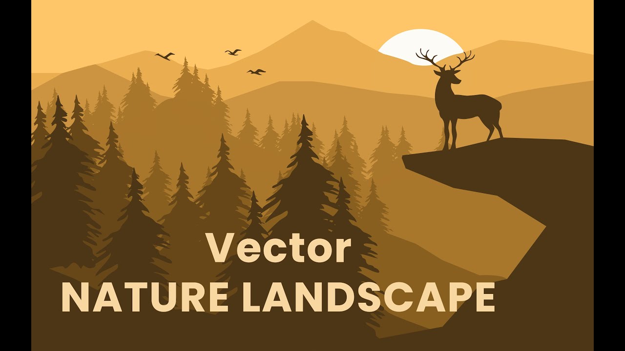 Simple vector landscape in Inkscape | Vector tutorial