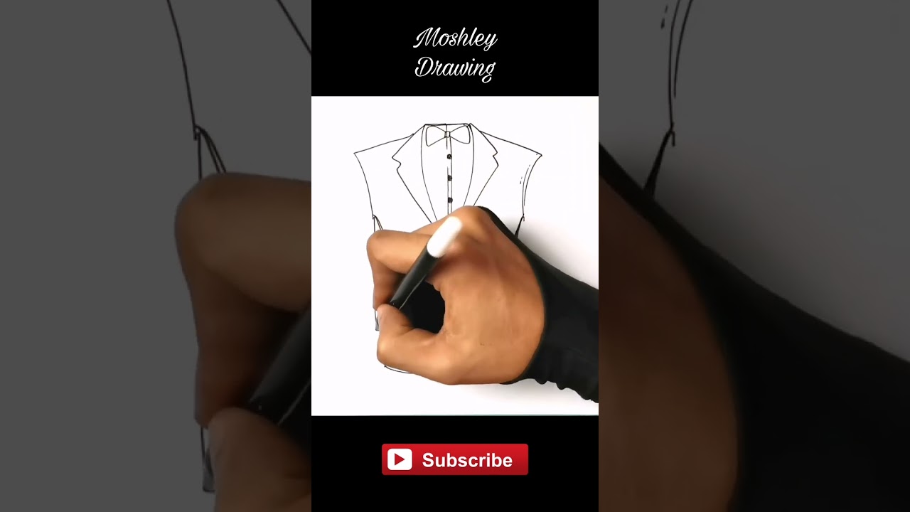 Drawing a Tuxedo #shorts