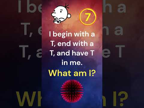 What starts with a 't', ends with a 't', and has t in it?