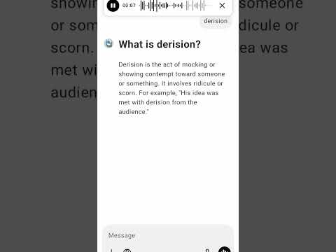 What is derision?