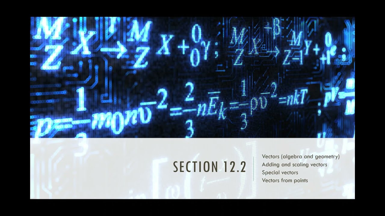 Calculus III Section 12.2 VECTORS