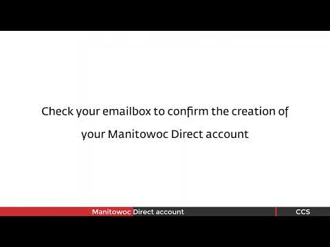 How to create Manitowoc Direct account and CCS password