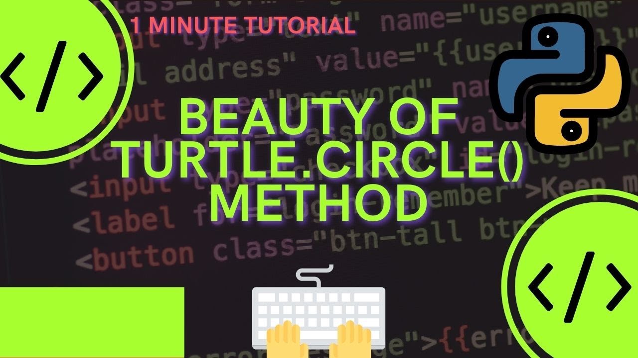 turtle circle Method has several parameters to play with in Python #Shorts
