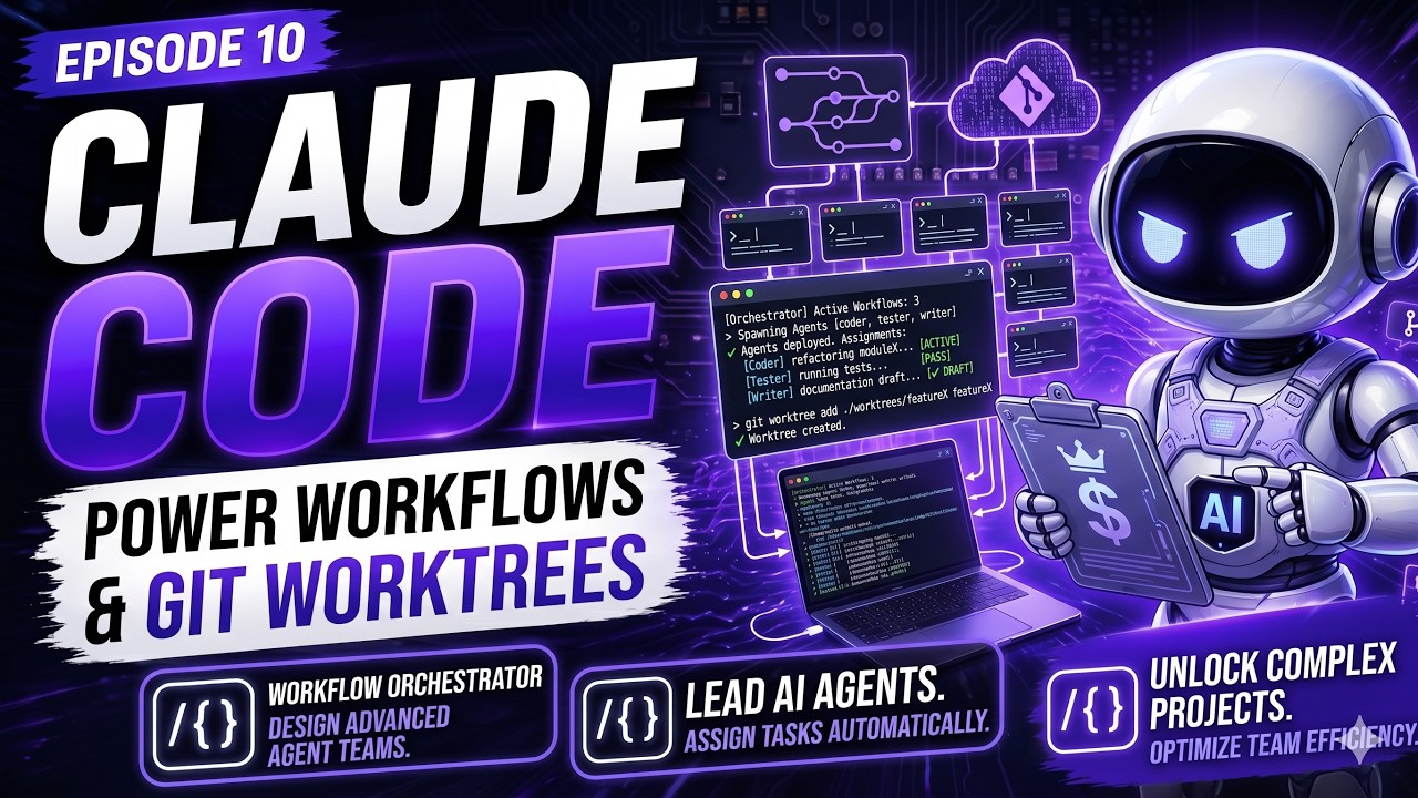 Claude Code Tutorial Ep. 10: Power Workflows & End-to-End Automation
