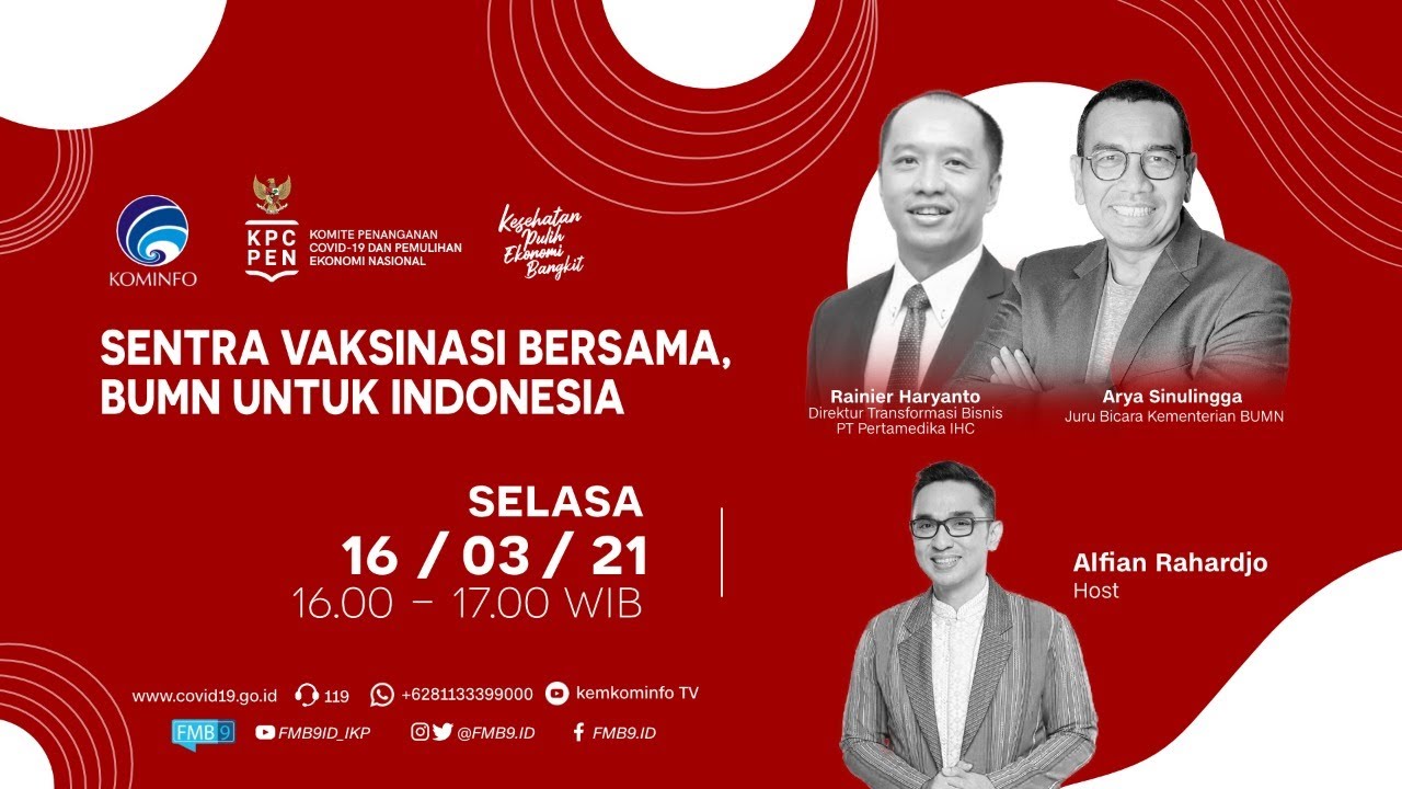 Dialog Produktif Semangat Selasa “Sentra Vaksinasi Bersama, BUMN untuk Indonesia”