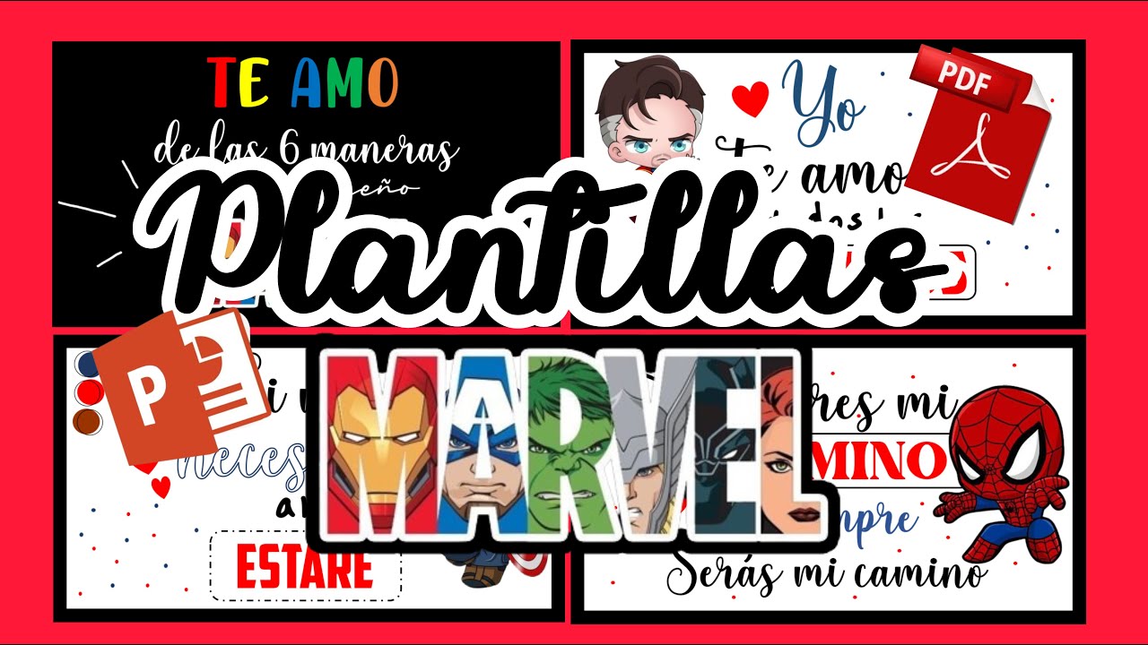 6 Maneras de Amar en Marvel❤️/PLANTILLAS EN PDF