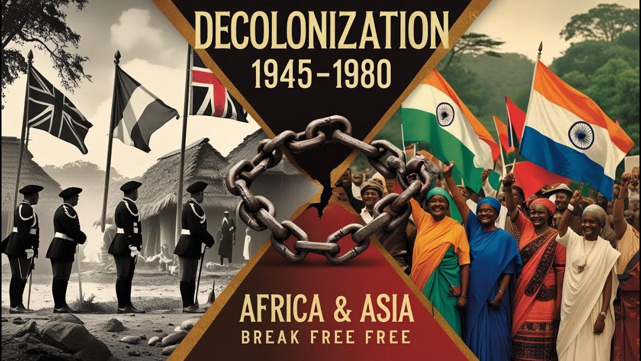 Decolonization of Africa and Asia 1945–1980 #history