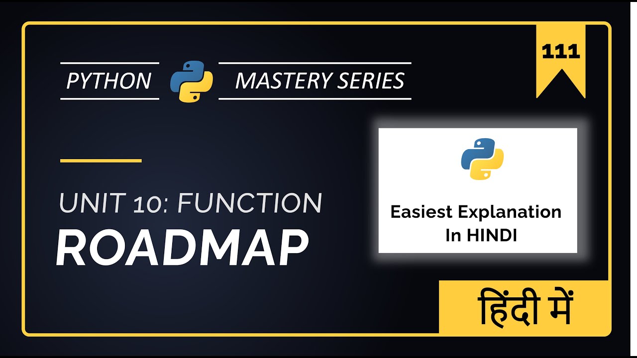 Python DICTIONARY Roadmap | UNIT - 9 | Python For Beginners