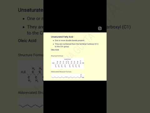 Saturated and Unsaturated Lipids ...