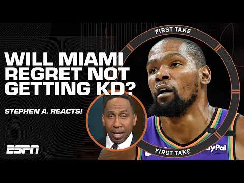 Stephen A. is 'DISAPPOINTED’ in Miami for not acquiring Kevin Durant 🗣️👀 | First Take