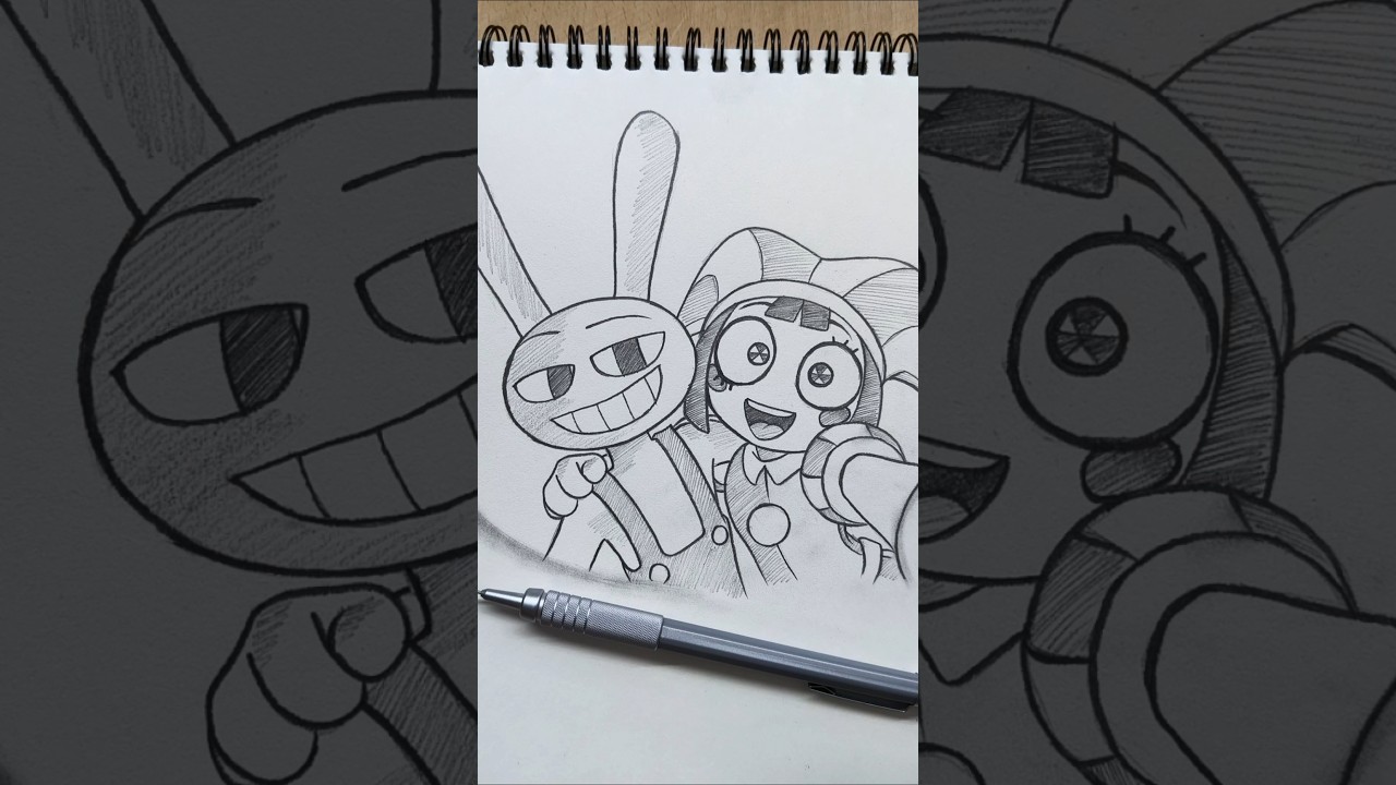 pomni and jax drawing ✨ #theamazingdigitalcircus #illustration #tadc #howtodraw