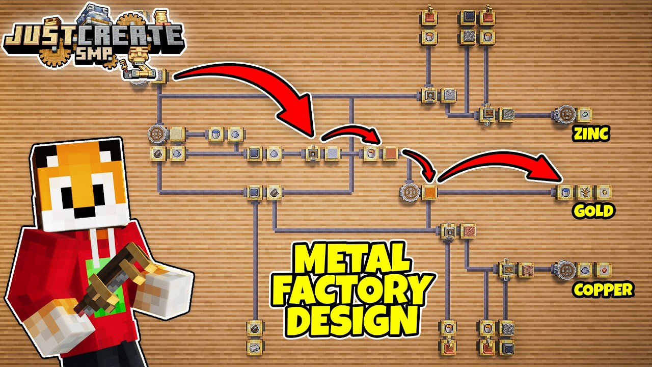 I designed a HUGE METAL FACTORY in Minecraft Create Mod [#26]