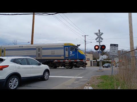 LIRR 2774 and 5012 Double Decker Trains - Grant Ave Railroad Crossing, Islip NY