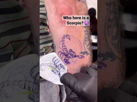 Tiny 2-inch Scorpio tattoo 🦂📏 #tattoo #tattooshorts #shorts