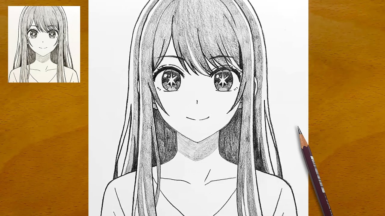 How to Draw Ai Hoshino Step by Step | Easy Anime Sketch