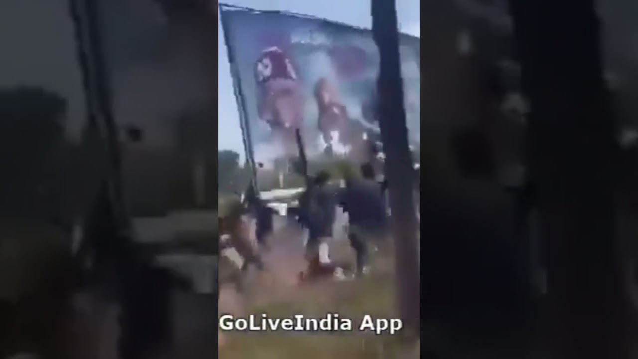 Youths Protest, Destroy APC Billboards Over Removal Of ADC's Mark & Aregbesola's Names By INEC