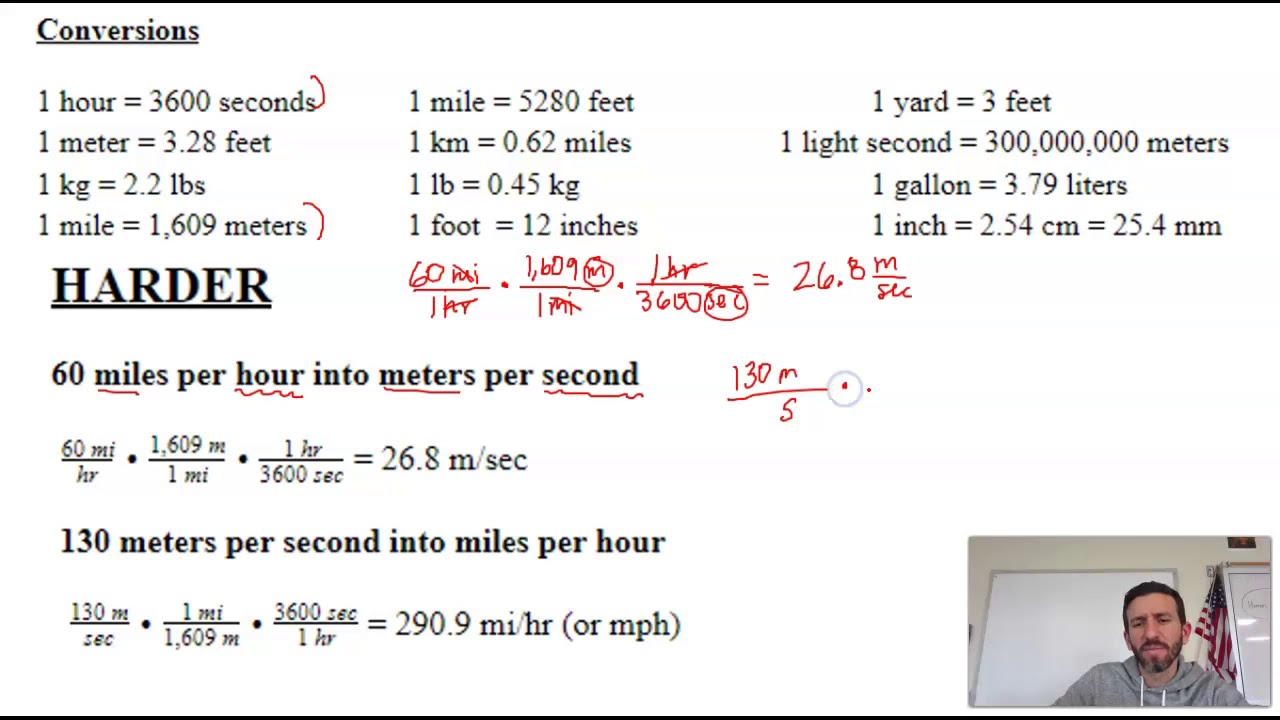 Unit Conversions - Harder Problems