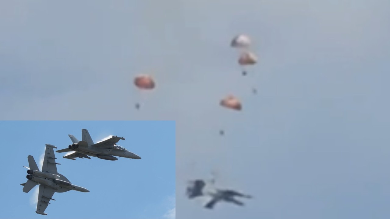 WORST NIGHTMARE: 2 Fighter Jets COLLIDE Midair at Air Show! (4 Pilots Eject)