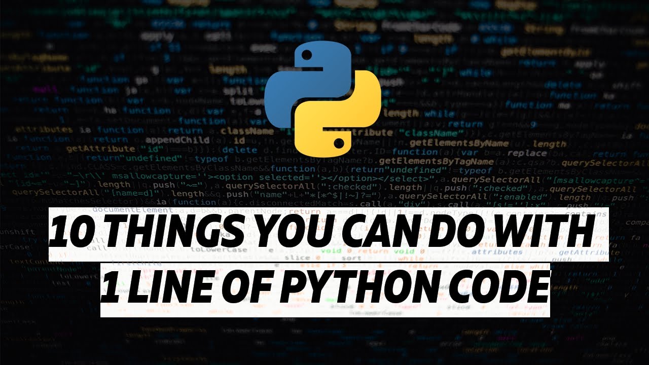 10 things you can do with 1 line of Python code