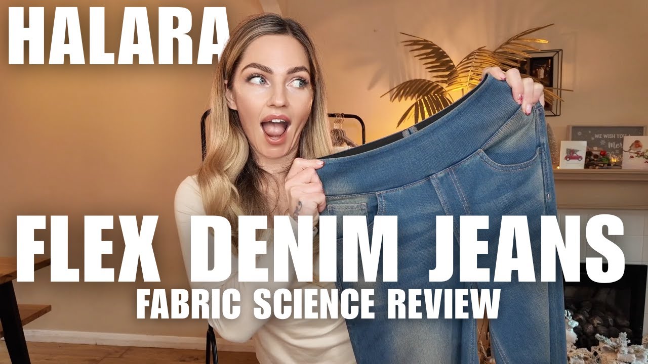 Halara Flex Denim Review | Fabric Science Explained + Best Wide Leg Jeans Try-On