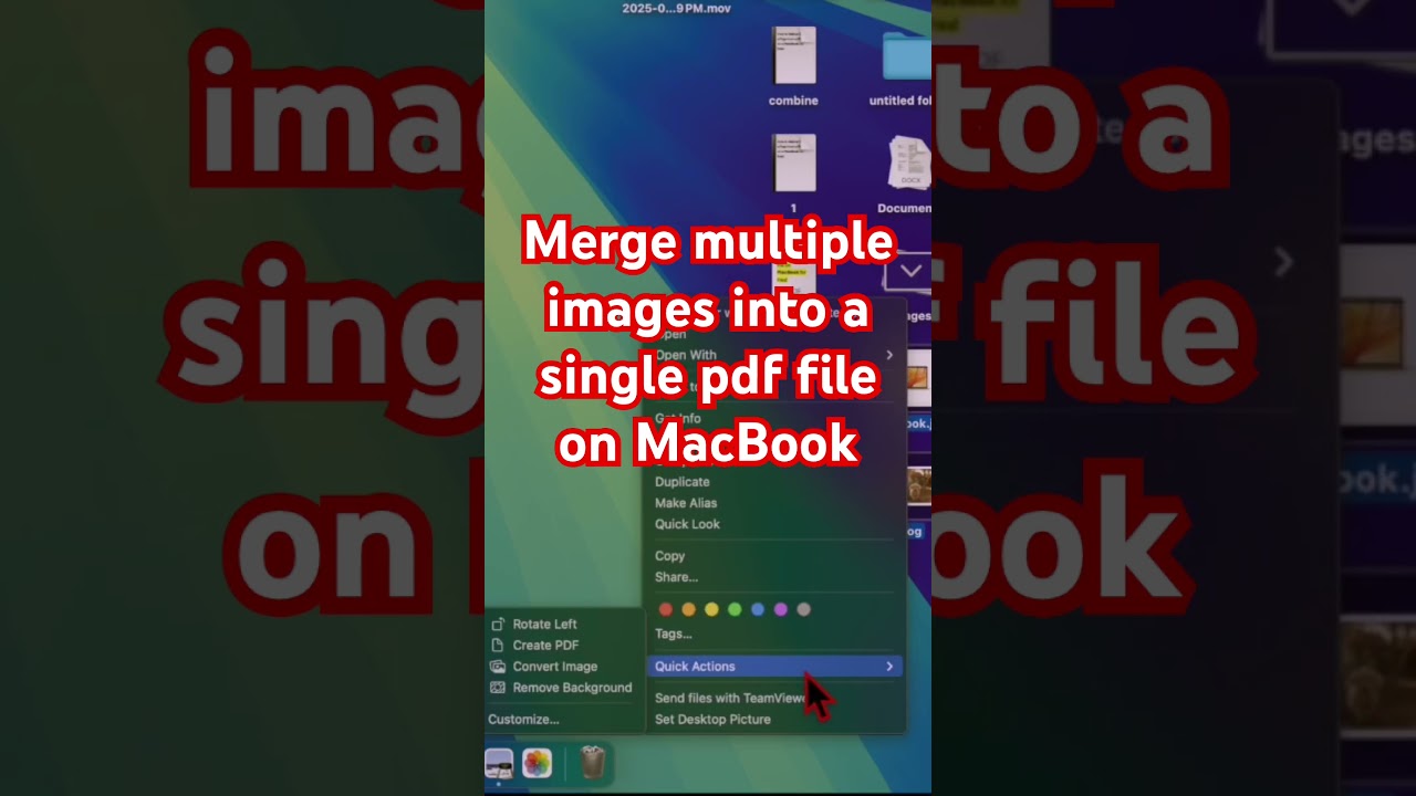 How to merge images into a single pdf file on MacBook in 10 seconds