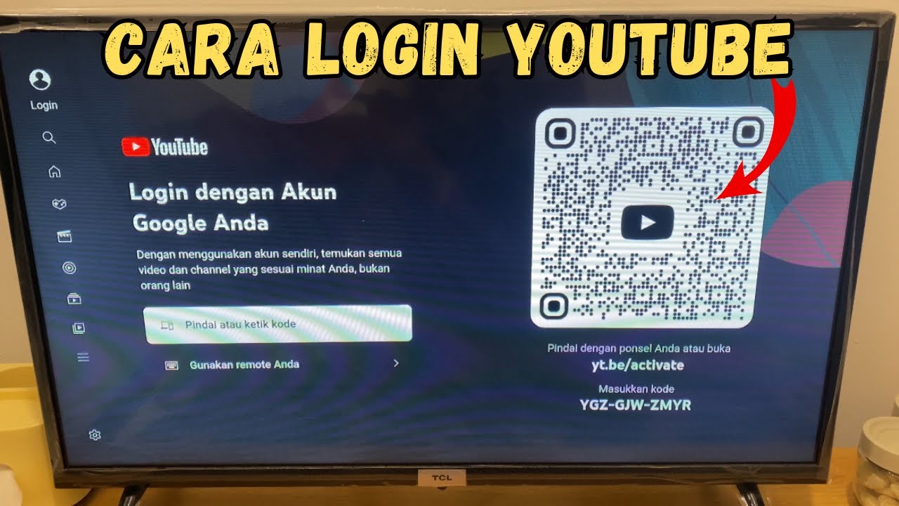 CARA LOGIN AKUN YOUTUBE DI ANDROID TV