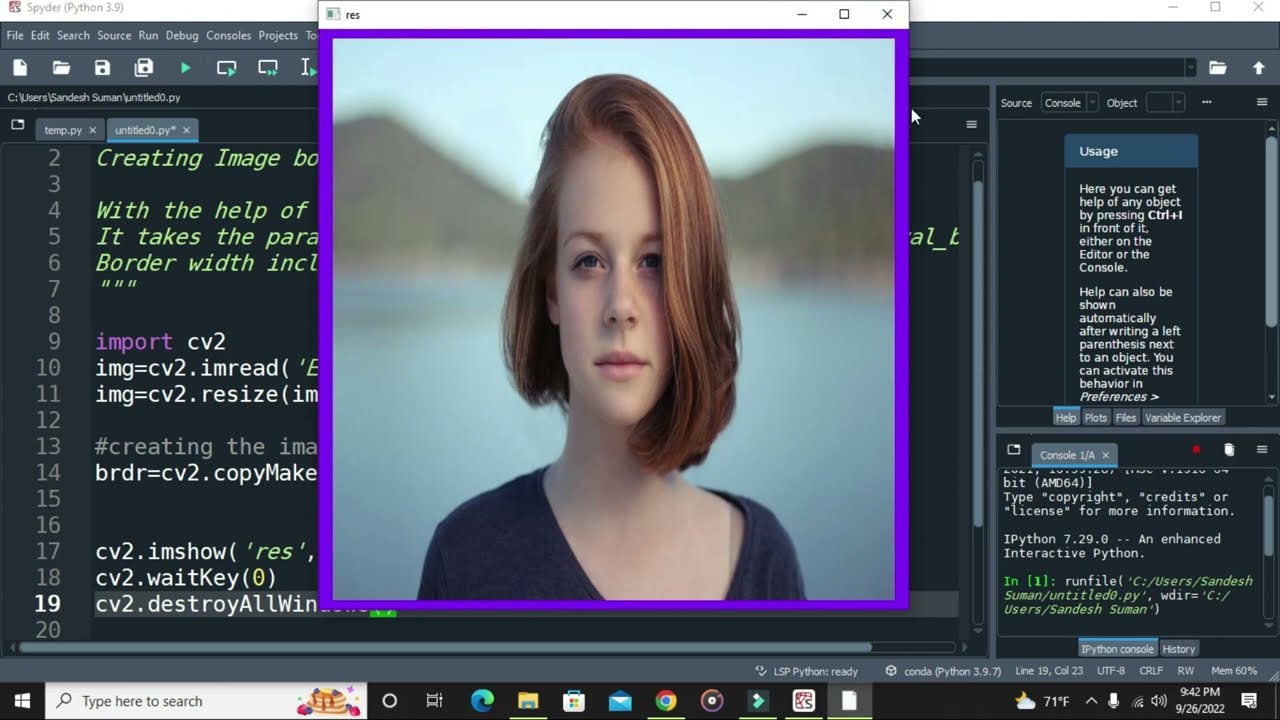 Tutorial 5- Making border in image | Image Processing Course | Computer Vision