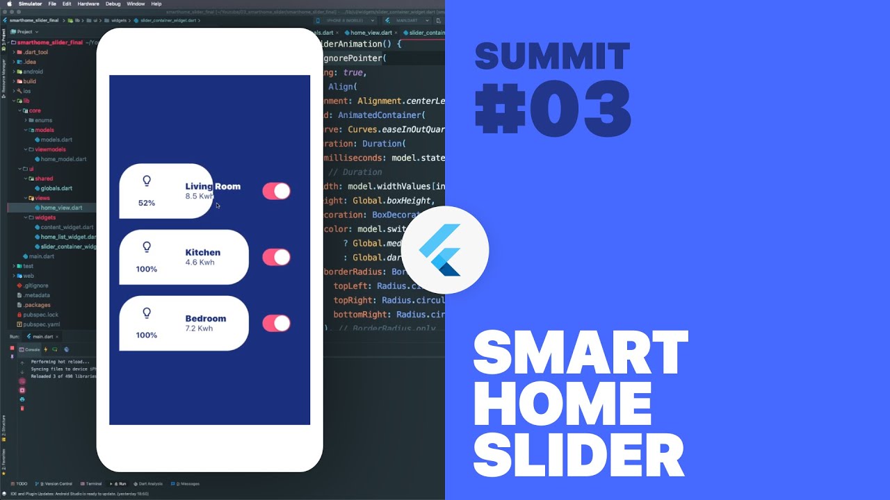 Flutter - Smart Home Slider