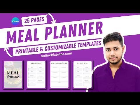 Printable Meal Planner 2025 - 25 Pages 🔥 Lifetime Use 👈 #PrintToPlan #Printable #PrintablePlanner