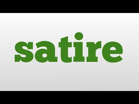 satire meaning and pronunciation