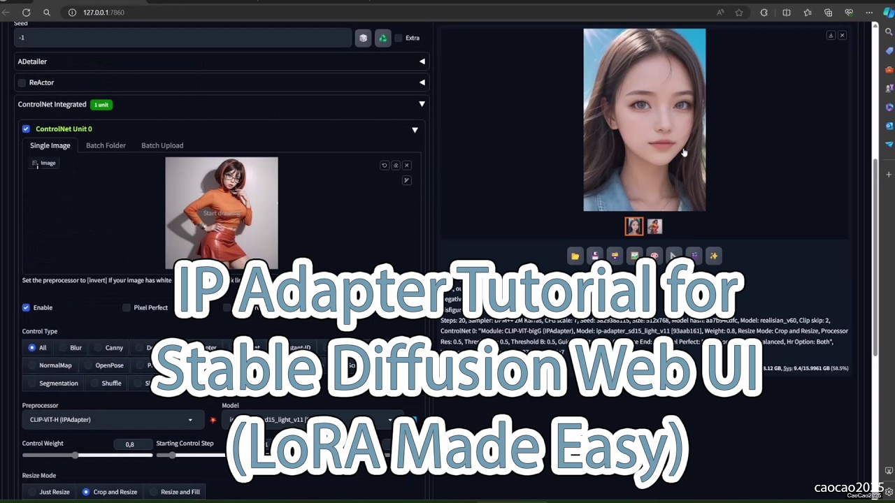 IP Adapter Tutorial for Stable Diffusion Web UI (LoRA Made Easy)