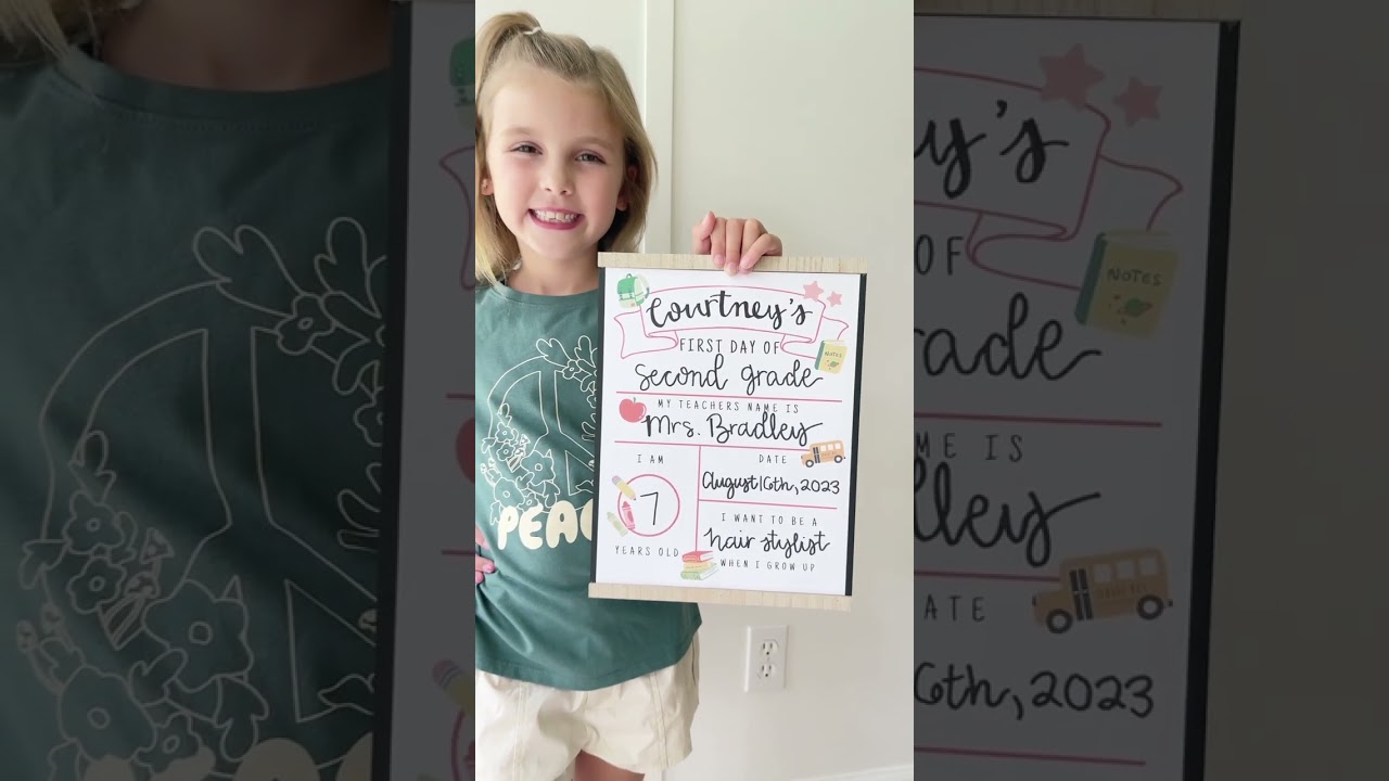 First Day of School Sign Printable Keepsake