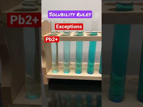 Solubility Rules #chemistry #solubility #solubilityrules