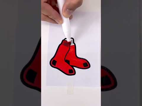 Red Sox logo - Satisfying Coloring #170