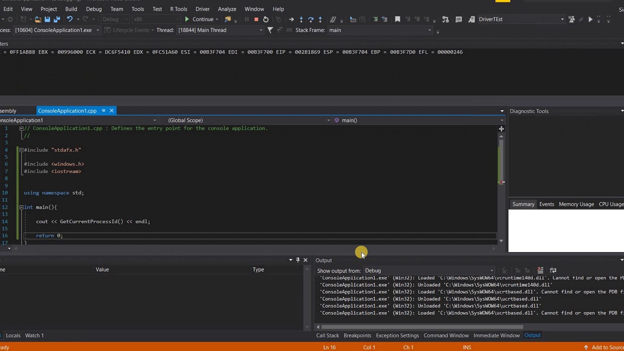 Win32 API - GetCurrentProcessID