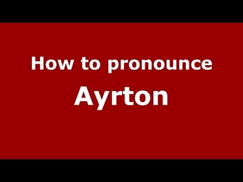 How to pronounce Ayrton (Brazilian Portuguese/São Paulo, Brazil) - PronounceNames.com