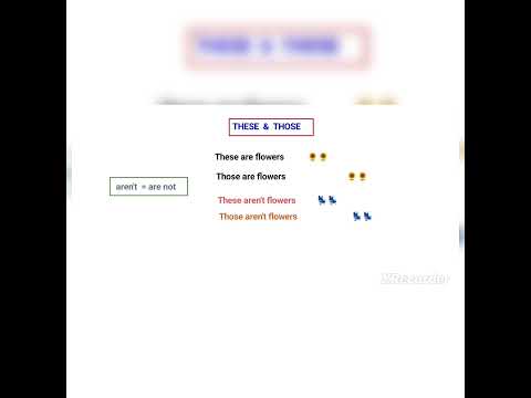 THESE & THOSE || Use of Demonstrative Words These and Those || Shortsfeed ##