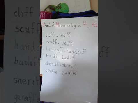 Plural of nouns that end in ff and ffe