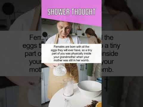 Females are born with all the eggs they will ever have, so a tiny part of you was ph... #shorts