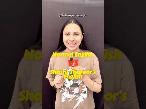 Normal English vs Shashi Tharoor’s English! #shashitharoor #learnenglish #ptetechniques #english #pr