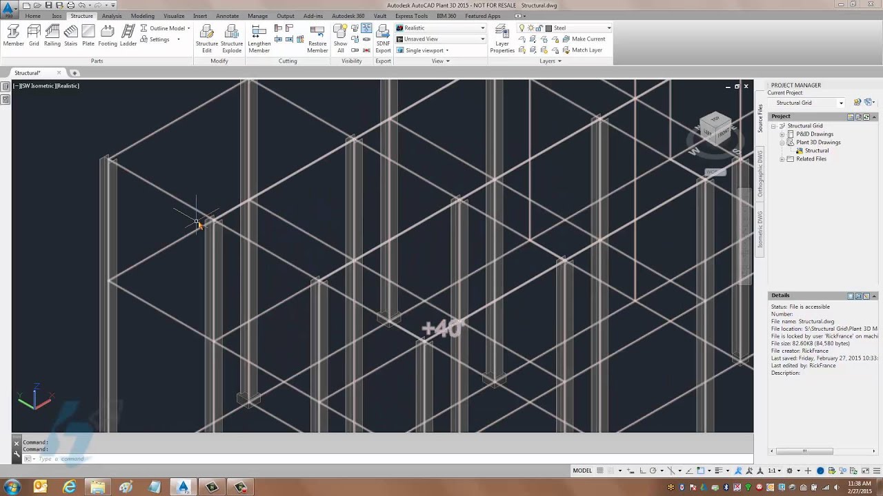 Plant 3D Structural Grid
