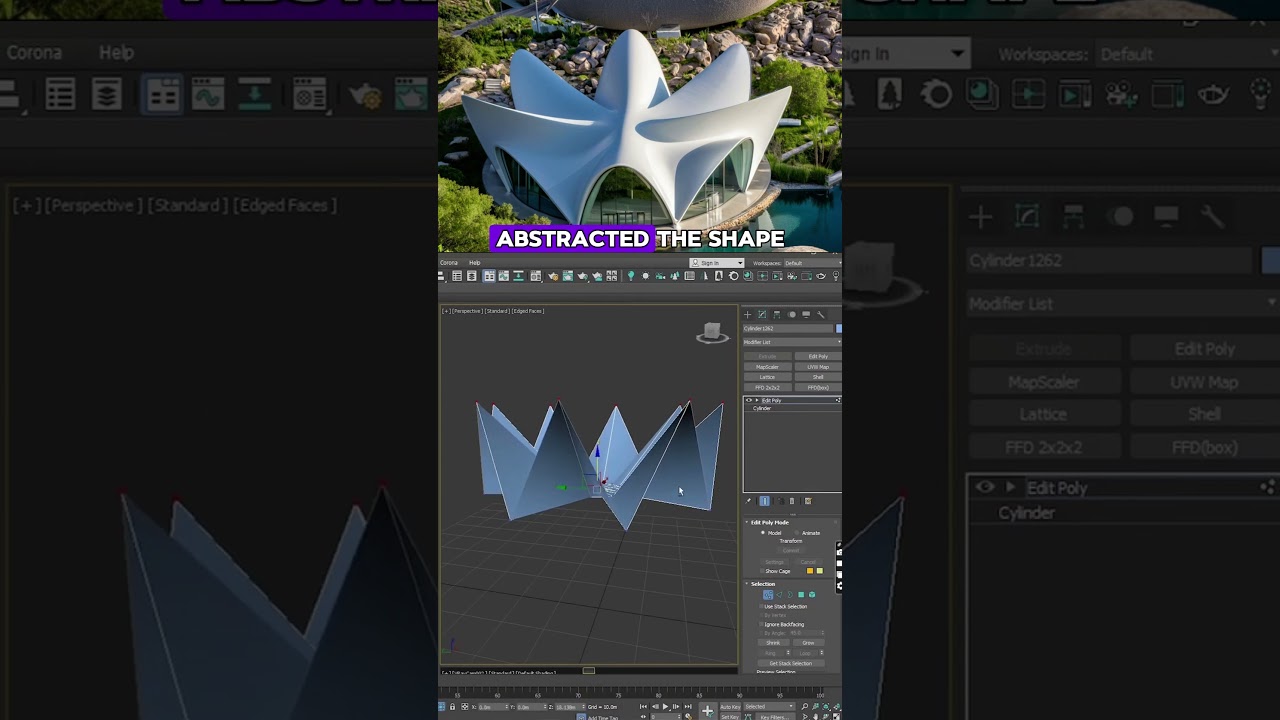 How to make a 3D modeling for an organic building in 3DS MAX EASILY!