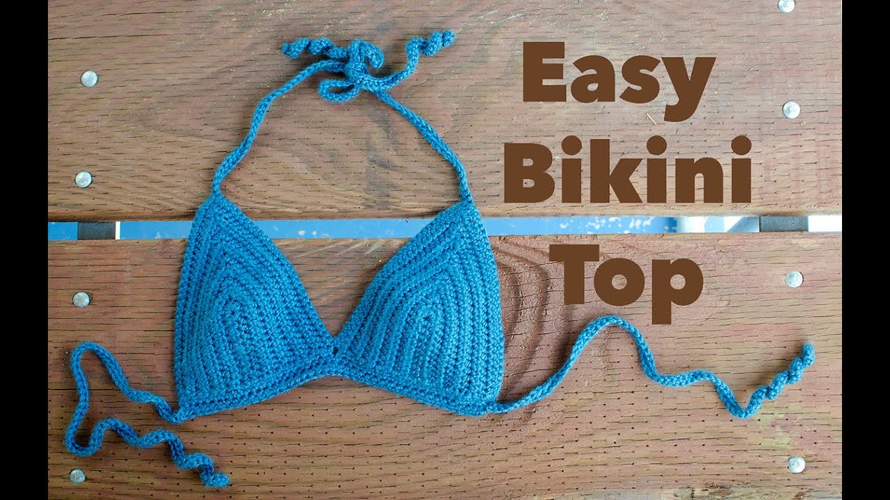 How to Crochet a Simple Bikini Top, Easy Crochet Tutorial