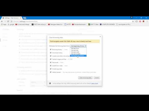 Clear browsing history of Google chrome